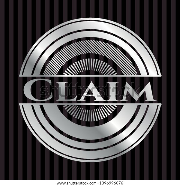 Claim Silvery Shiny Badge Vector Illustration Stock Vector (Royalty ...