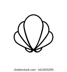 White Sea Shell Symbol Vector Illustration Stock Vector (Royalty Free ...
