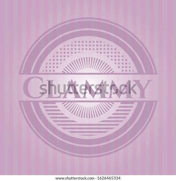 Clammy Retro Pink Emblem Vector Illustration Stock Vector (Royalty Free ...