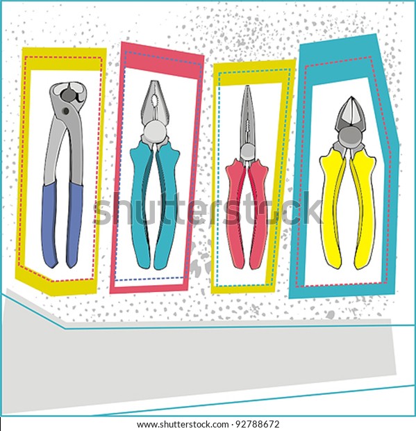Clamp Background Stock Vector (Royalty Free) 92788672 | Shutterstock