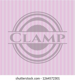 Clamp Badge Pink Background Stock Vector (Royalty Free) 1264572301 ...