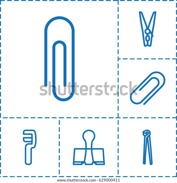 Clamp Icon Set 6 Clamp Outline Stock Vector (Royalty Free) 629000411 ...