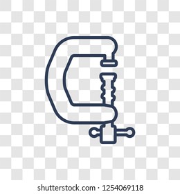 Clamp Icon Trendy Linear Clamp Logo Stock Vector (Royalty Free) 1254069118