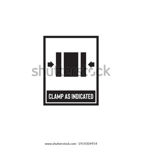 Clamp Indicated Packaging Icon Symbol Sign Stock Vector (Royalty Free ...