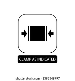 Clamp Indicated Sign Flat Packaging Symbol Stock Vector (Royalty Free ...