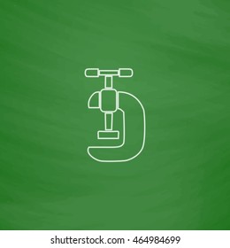 Clamping Outline Vector Icon Imitation Draw Stock Vector (Royalty Free ...
