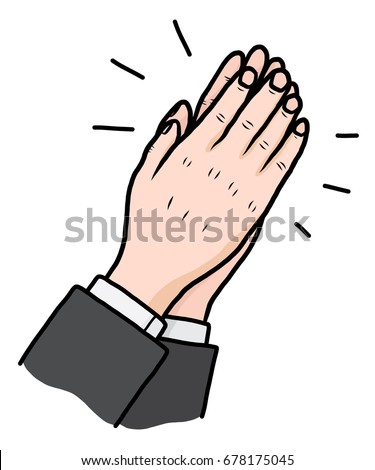 Clap Cartoon Vector Illustration Hand Drawn Vector de stock (libre de ...
