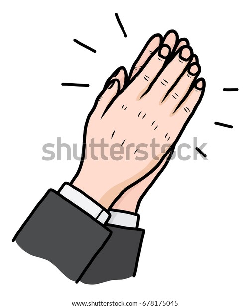 clap / cartoon vector and illustration, hand drawn style, isolated on ...