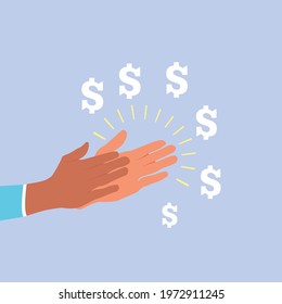 Clap Hand Money Vector Stock Vector (Royalty Free) 1972911245 ...