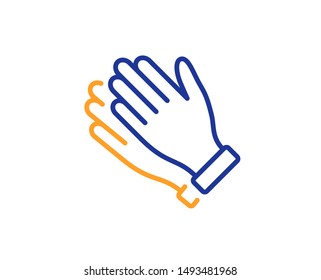 Clap Sign Clapping Hands Line Icon Stock Vector (Royalty Free ...