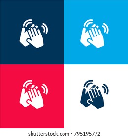 Claping Hands Red Pink Gradient Material Stock Vector (Royalty Free ...