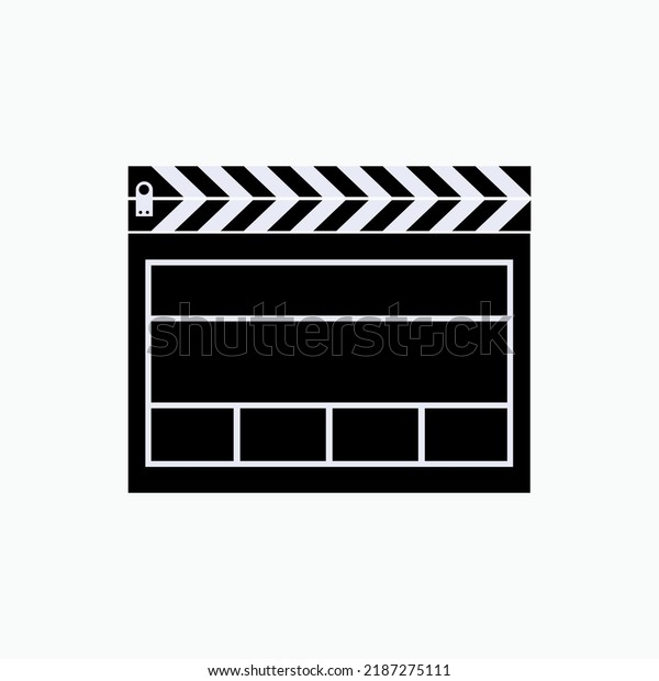 Clapper Board Icon Film Maker Element Stock Vector (Royalty Free ...