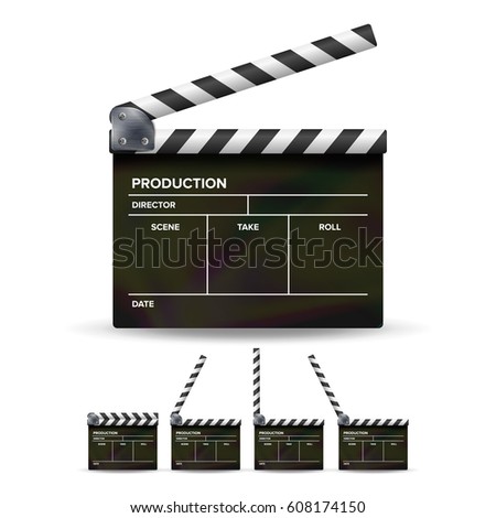 Clapper Board Vector Set Movie Clapper Stock Vector (Royalty Free ...