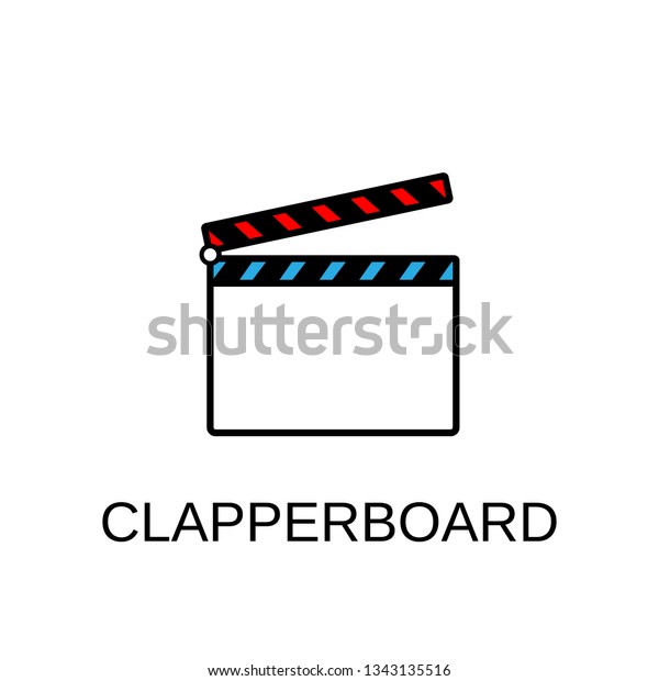 Clapperboard Icon Clapperboard Symbol Design Stock Stock Vector ...