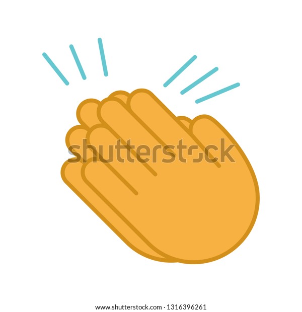 Clapping Hands Emoji Color Icon Applause Stock Vector (Royalty Free ...