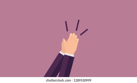 Clapping Prayer Hands Illustration Purple Background Stock Vector ...