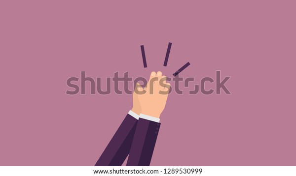Clapping Prayer Hands Illustration Purple Background Stock Vector ...