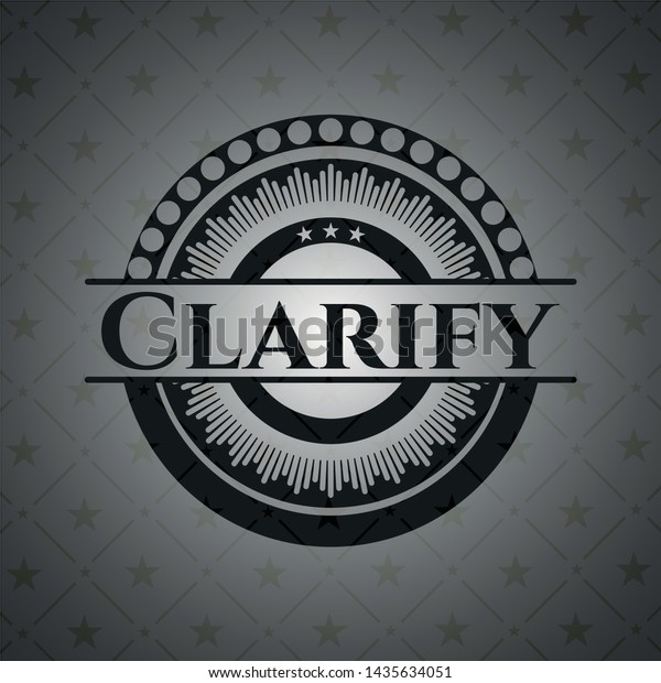 Clarify Dark Emblem Vector Illustration Detailed Stock Vector (Royalty ...