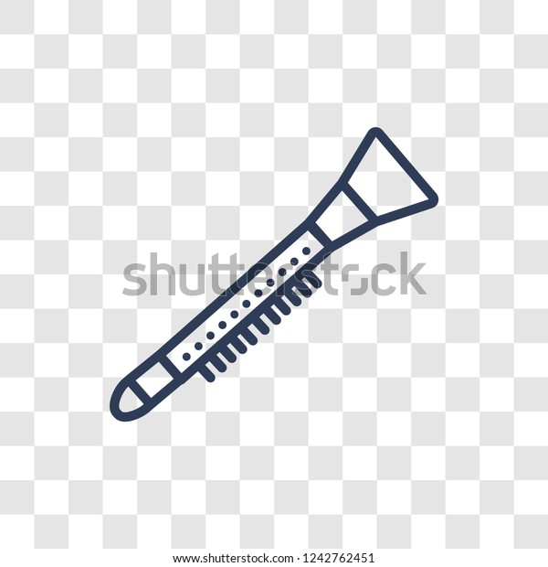 Clarinet Icon Trendy Linear Clarinet Logo: vector de stock (libre de ...