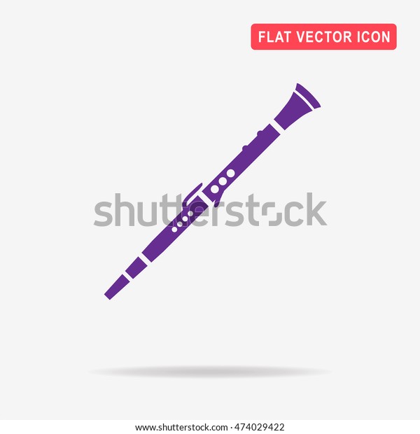 Clarinet Icon Vector Concept Illustration Design Stock Vector (Royalty ...