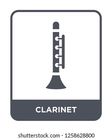 Clarinet Icon Vector On White Background Stock Vector (Royalty Free ...