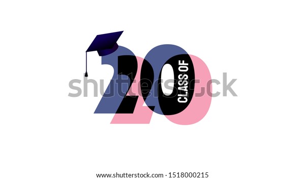Class 2020 Vector Illustration Graduation Logo Stock Vector (Royalty ...