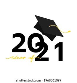 Class 2021 Cap Symbols Isolated On Stock Vector (Royalty Free ...