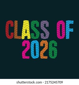 Class 2026 Printable Vector Design Stock Vector (Royalty Free ...