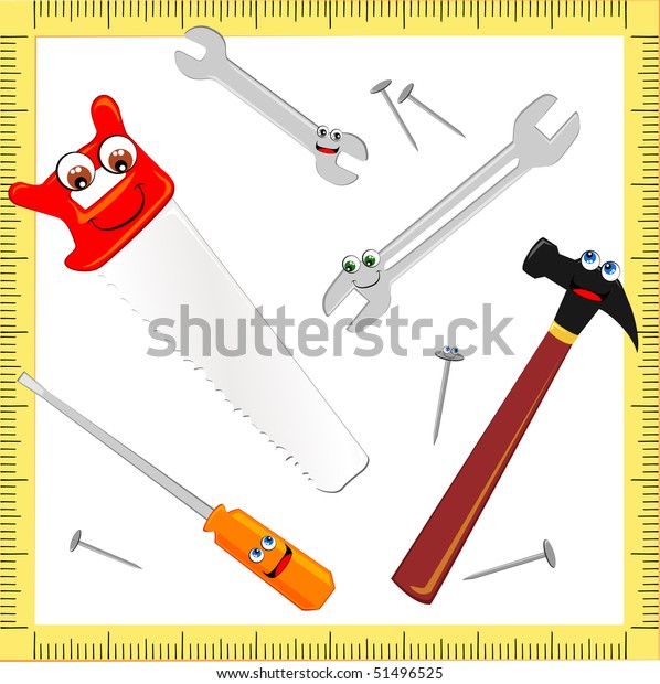 Class Funny Tools Bricolage Vector Stock Vector (Royalty Free) 51496525 ...