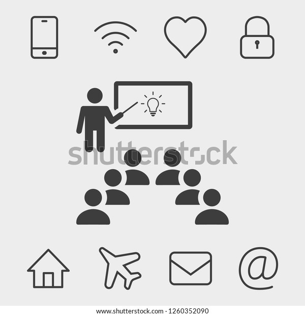 Class Group Teacher Icon Stock Vector Stock Vector (Royalty Free ...