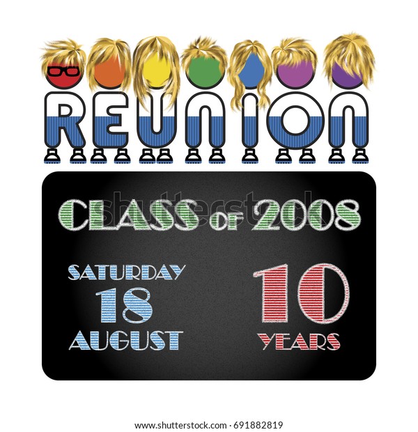 Class Reunion Logo Isolated Rainbow Color: เวกเตอร์สต็อก (ปลอดค่า ...