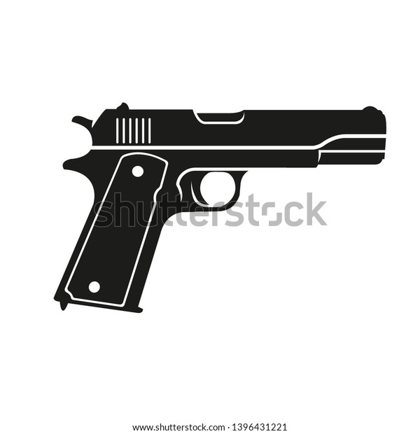 6,855 Handgun Outline Images, Stock Photos & Vectors | Shutterstock