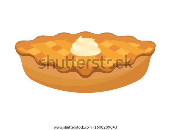 Classic American Pie Vector Pie Isolated Stock Vector (Royalty Free ...