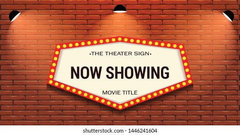 Classic Background Cinema Sparkling Lights Stock Vector (Royalty Free ...