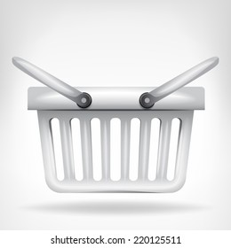 Classic Basket Side View Isolated On Stock Vector (Royalty Free ...