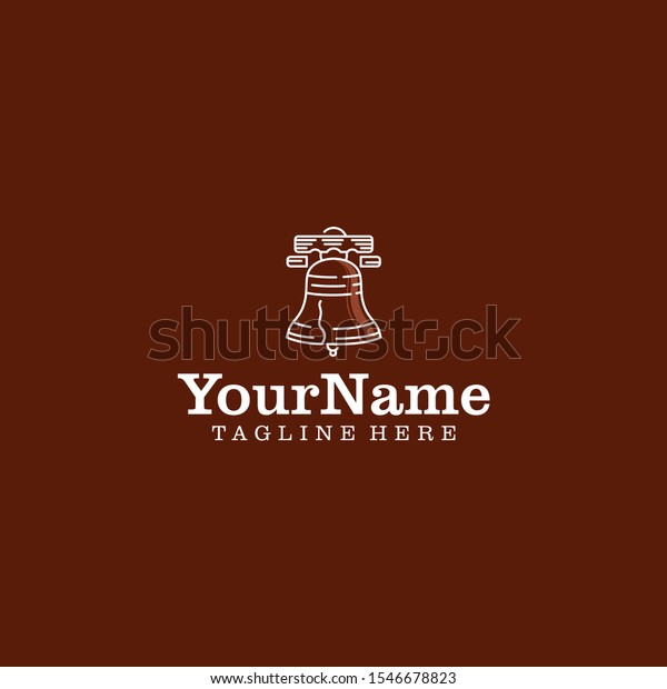 Classic Bell Logo Line Art Style Stock Vector (Royalty Free) 1546678823 ...