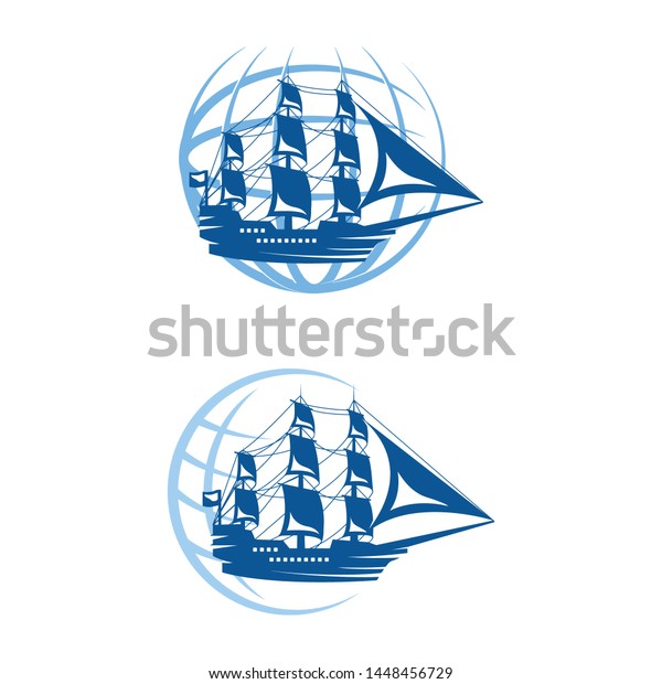 Classic Boat Logo Stock Vector Stock Vector (Royalty Free) 1448456729 ...
