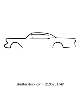 Classic Car Logo Clean Line Stock Vector (Royalty Free) 2135251749 ...