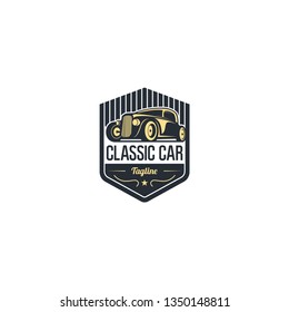 Classic Car Logo Emblem Template: vector de stock (libre de regalías ...