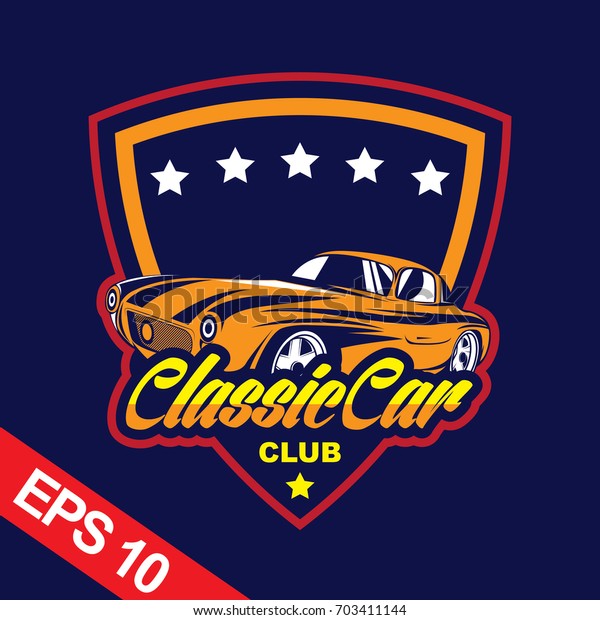 Classic Car Logo Template: เวกเตอร์สต็อก (ปลอดค่าลิขสิทธิ์) 703411144 ...