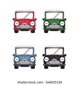 Classic Car Set Stock Vector (Royalty Free) 564031534 | Shutterstock