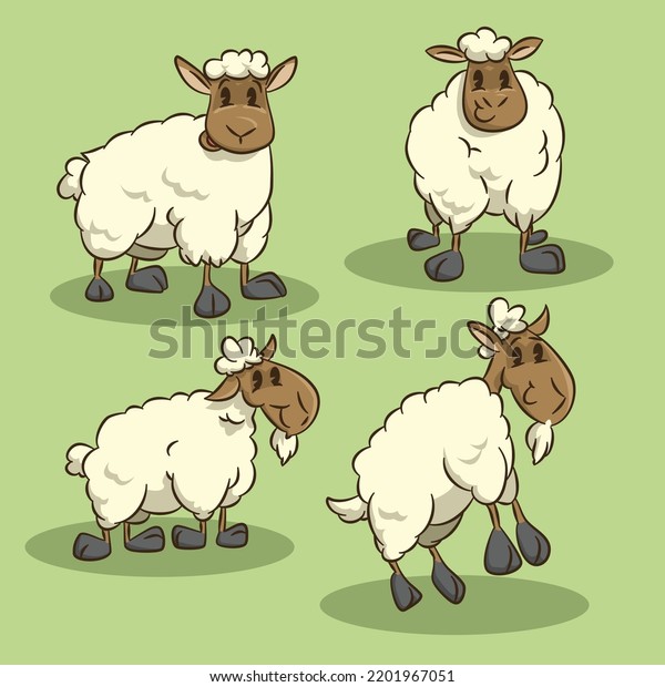 Classic Cartoon Vector Illustration Sheep Stock Vector (Royalty Free ...