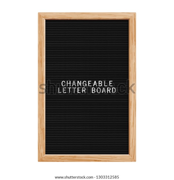 Classic Changeable Letter Board Realistic Wooden Stock Vector (Royalty ...