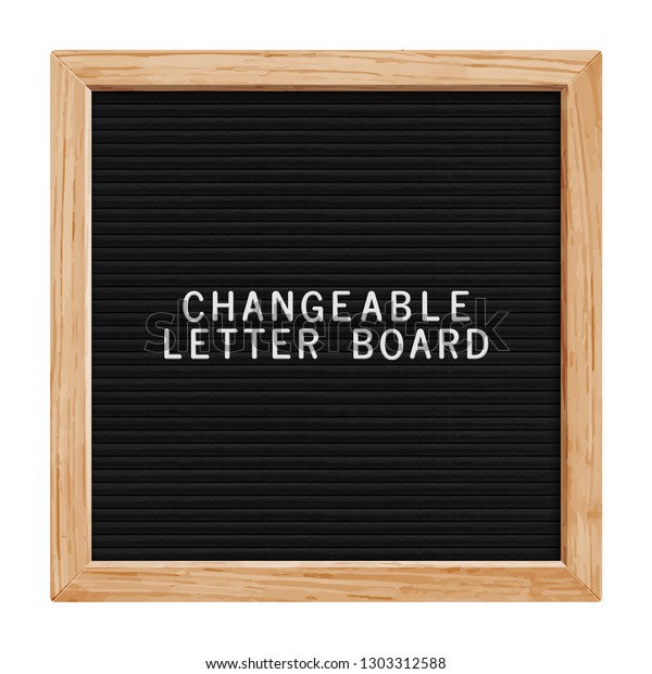 Classic Changeable Letter Board Realistic Wooden Stock Vector (Royalty ...