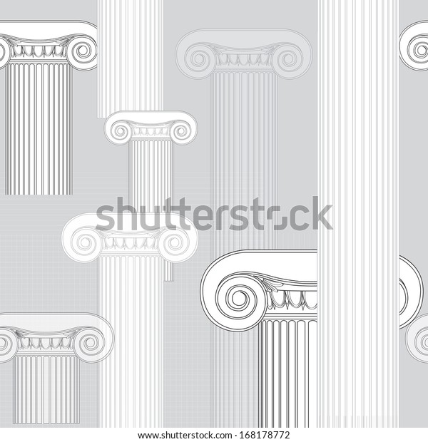 Classic Columns Seamless Background Roman Column Stock Vector (Royalty ...