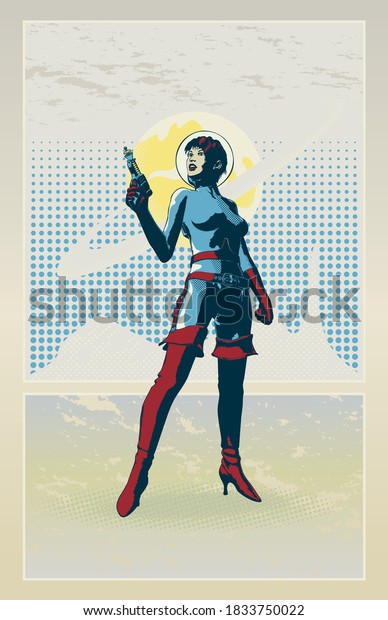 Classic Comic Book Style Illustration Female Stock Vector (Royalty Free ...