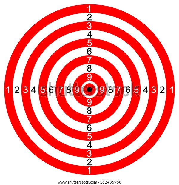 Classic Darts Board Vector Red White Stock Vector (Royalty Free ...