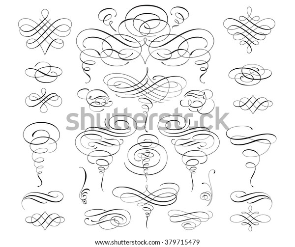 Classic Decorative Vector Swirl Set Stock Vector (Royalty Free) 379715479