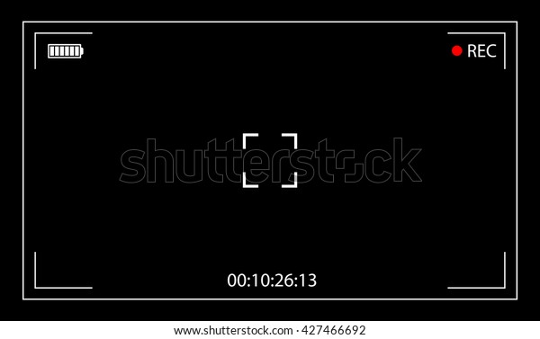 Classic Digital Video Camera Focusing Screen Stock Vector (Royalty Free ...