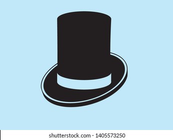 Classic Elegant Gentlemans Top Hat Vector Stock Vector (Royalty Free ...